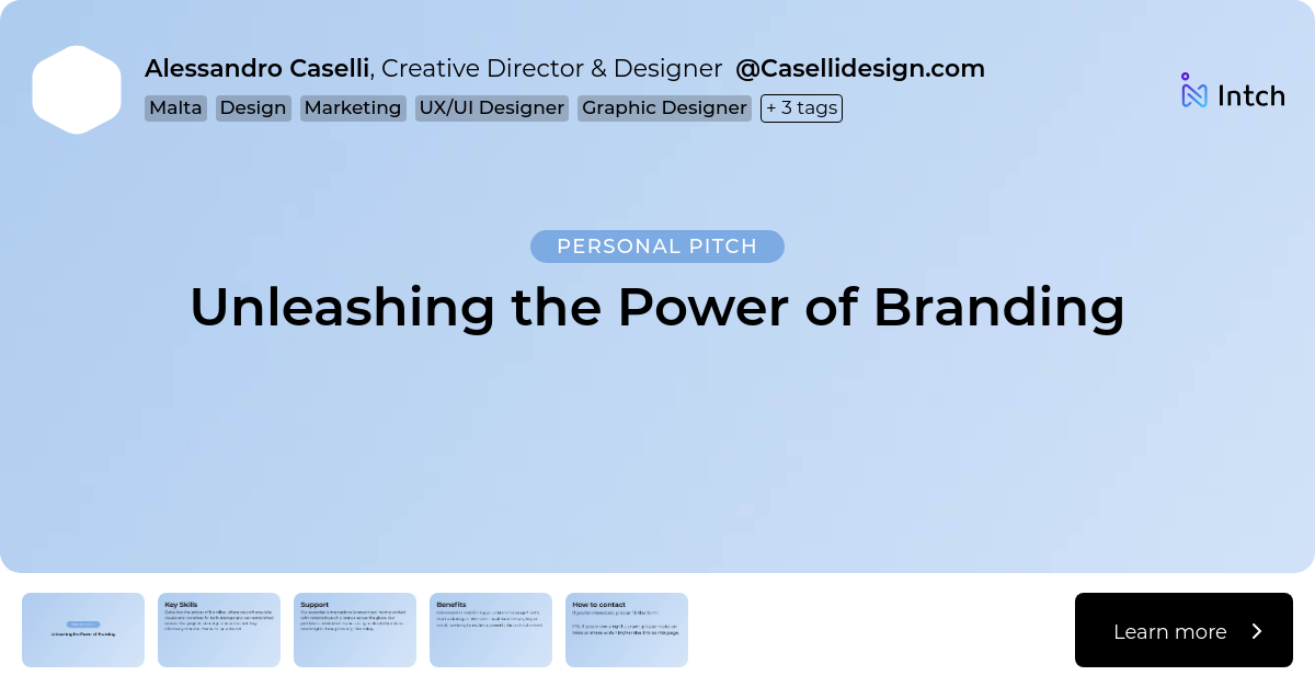 Alessandro Caselli - Unleashing the Power of Branding | Intch