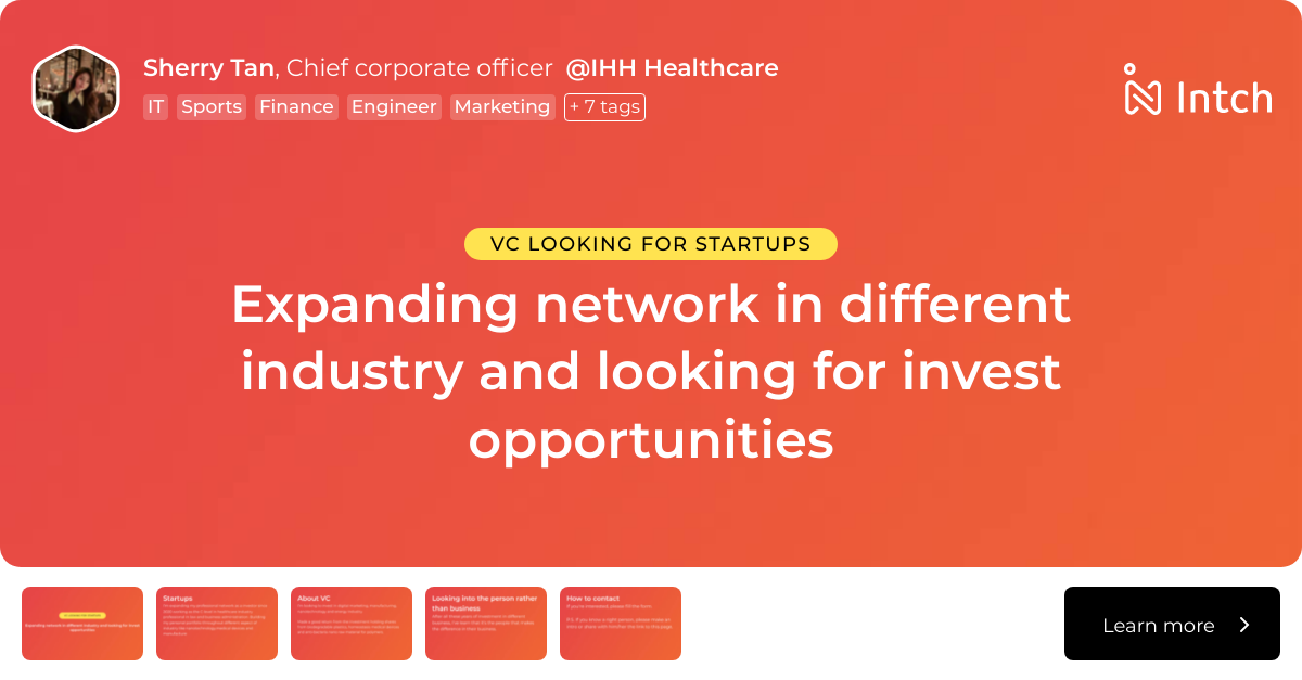 Sherry Tan - Expanding network in different industry and looking for ...