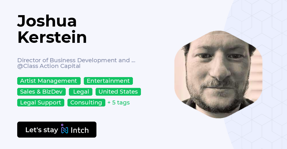 Joshua Kerstein - Director of Business Development and Strategic ...