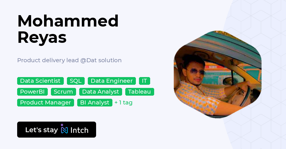 Mohammed Reyas - Product delivery lead, Dat solution | Intch