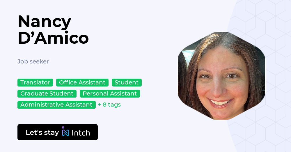 Nancy D’Amico - Job seeker, | Intch