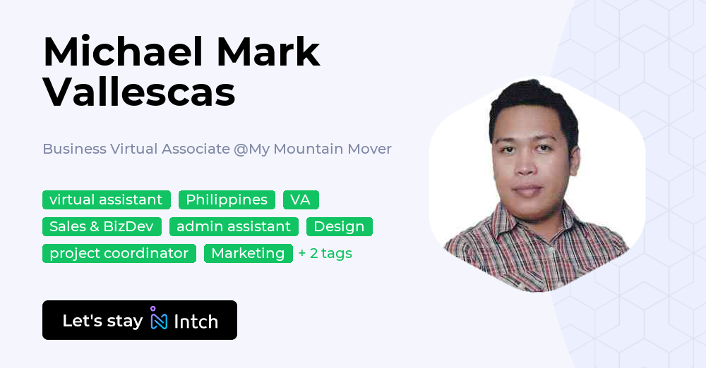 Michael Mark Vallescas - Business Virtual Associate, My Mountain Mover ...