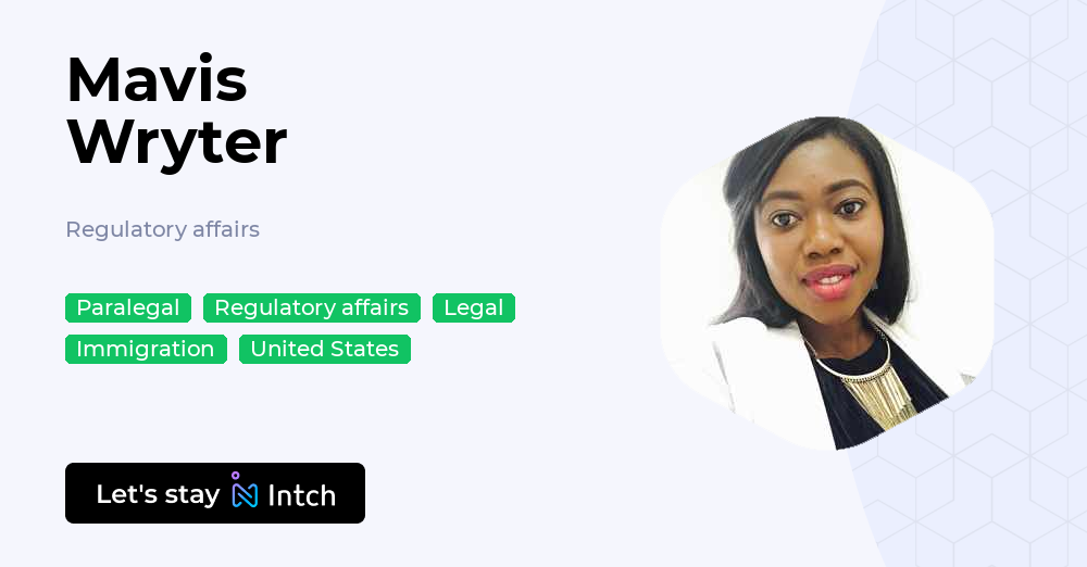 Mavis Wryter - Regulatory affairs, | Intch