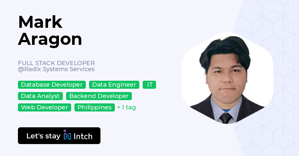 Mark Aragon - FULL STACK DEVELOPER, Radix Systems Services | Intch