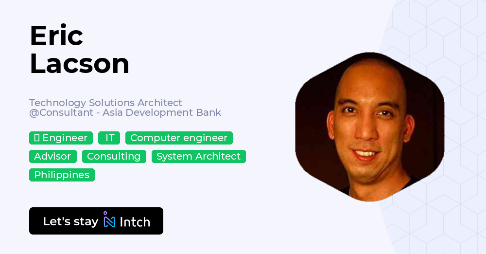 Eric Lacson - Technology Solutions Architect, Consultant - Asia ...