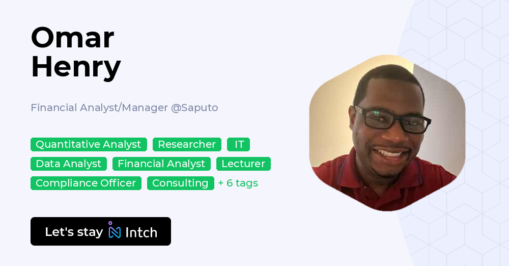 Omar Henry - Financial Analyst/Manager, Saputo | Intch