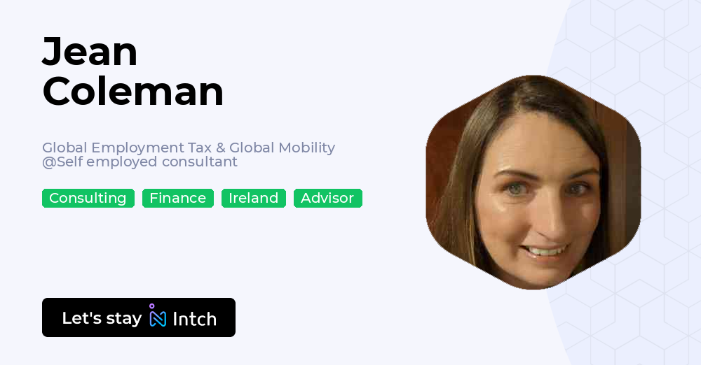 Jean Coleman - Global Employment Tax & Global Mobility, Self employed ...