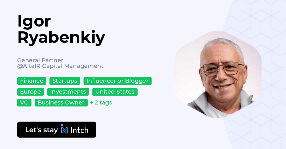 Igor Ryabenkiy - General Partner, AltaIR Capital Management | Intch
