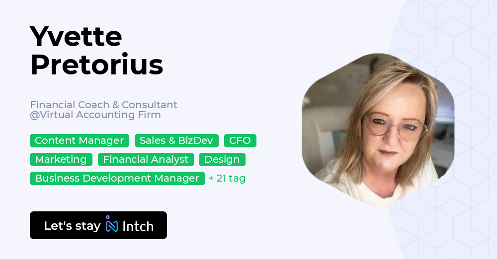 Yvette Pretorius - Financial Coach & Consultant, Virtual Accounting Firm | Intch