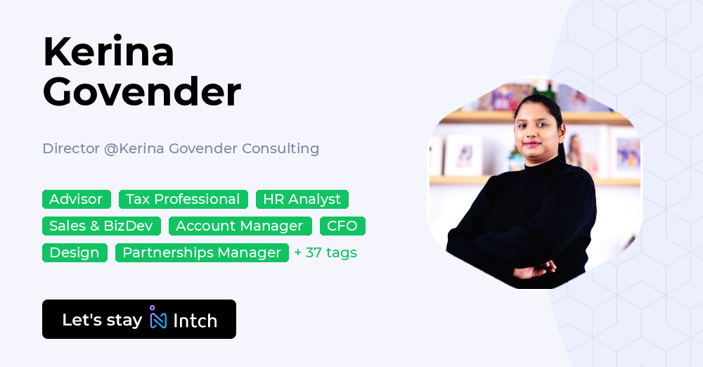 Kerina Govender - Director, Kerina Govender Consulting | Intch
