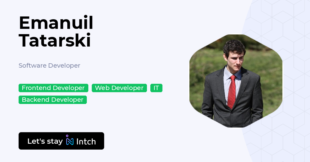 Emanuil Tatarski - Software Developer, | Intch