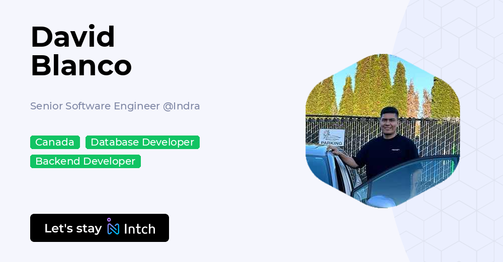 David Blanco - Senior Software Engineer, Indra | Intch