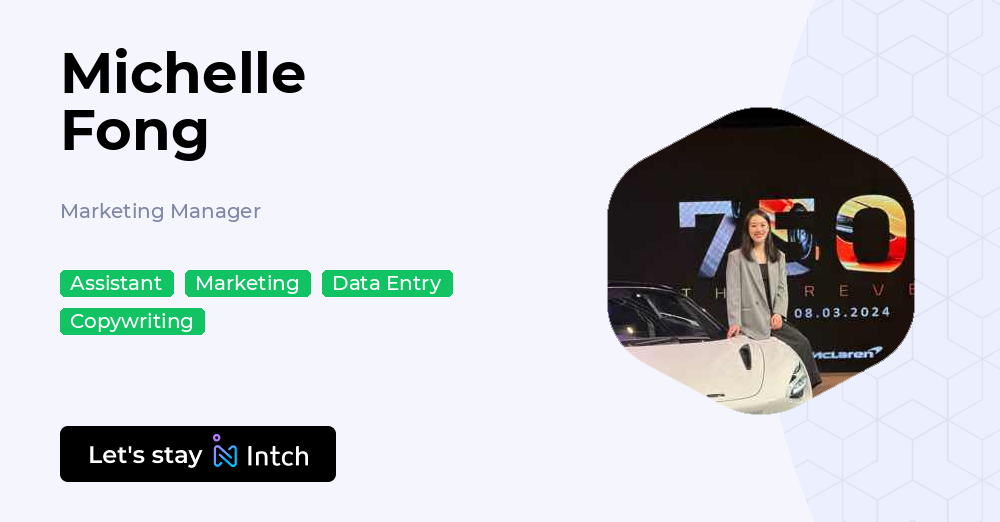 Michelle Fong - Marketing Manager, | Intch