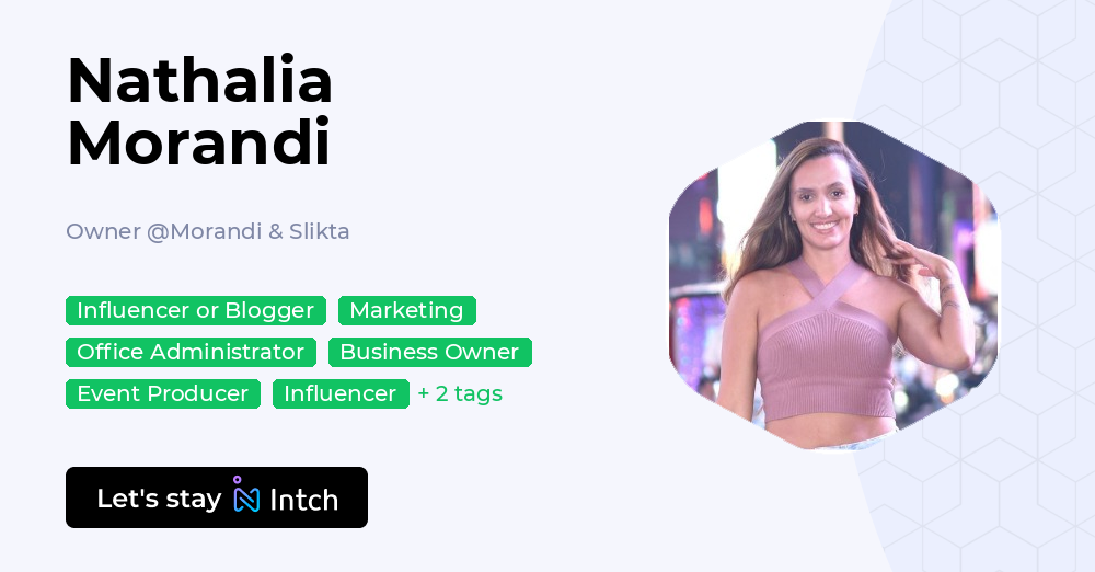 Nathalia Morandi - Owner, Morandi & Slikta | Intch