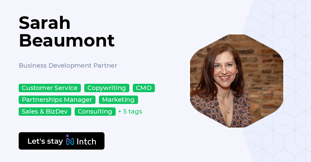 Sarah Beaumont - Business Development Partner, | Intch