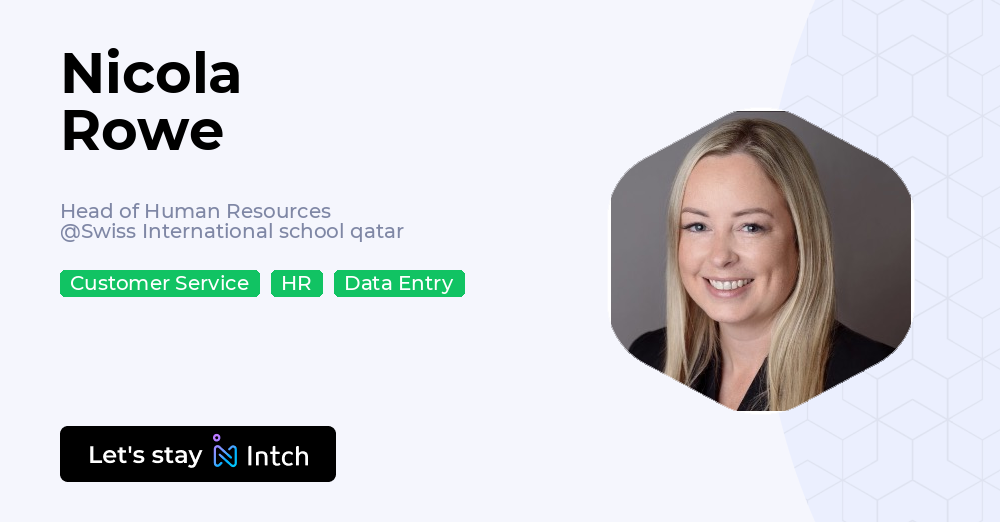 Nicola Rowe - Head of Human Resources, Swiss International school qatar ...