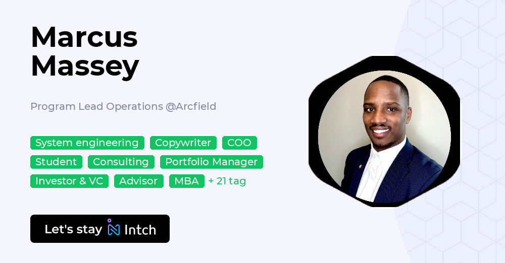 Marcus Massey - Program Lead Operations, Arcfield | Intch