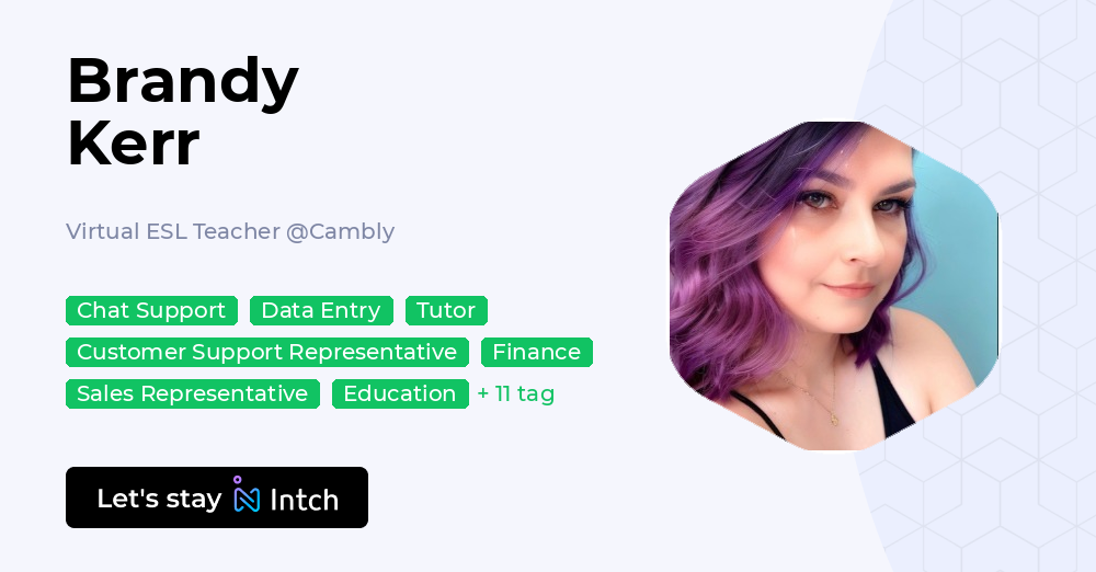 Brandy Kerr - Virtual ESL Teacher, Cambly | Intch