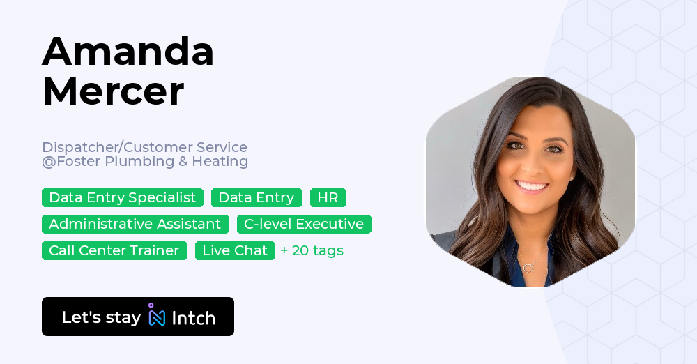 Amanda Mercer - Dispatcher/Customer Service, Foster Plumbing & Heating ...