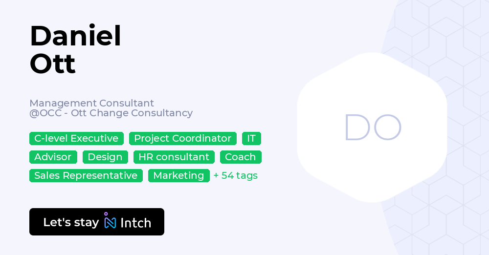 Daniel Ott - Management Consultant, OCC - Ott Change Consultancy | Intch