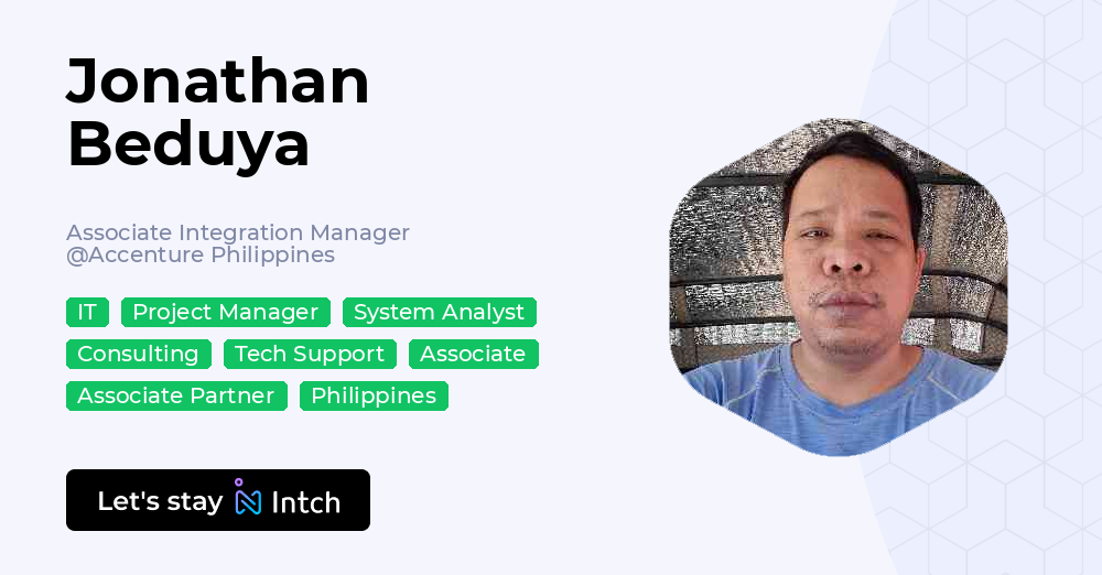 Jonathan Beduya - Associate Integration Manager, Accenture Philippines ...