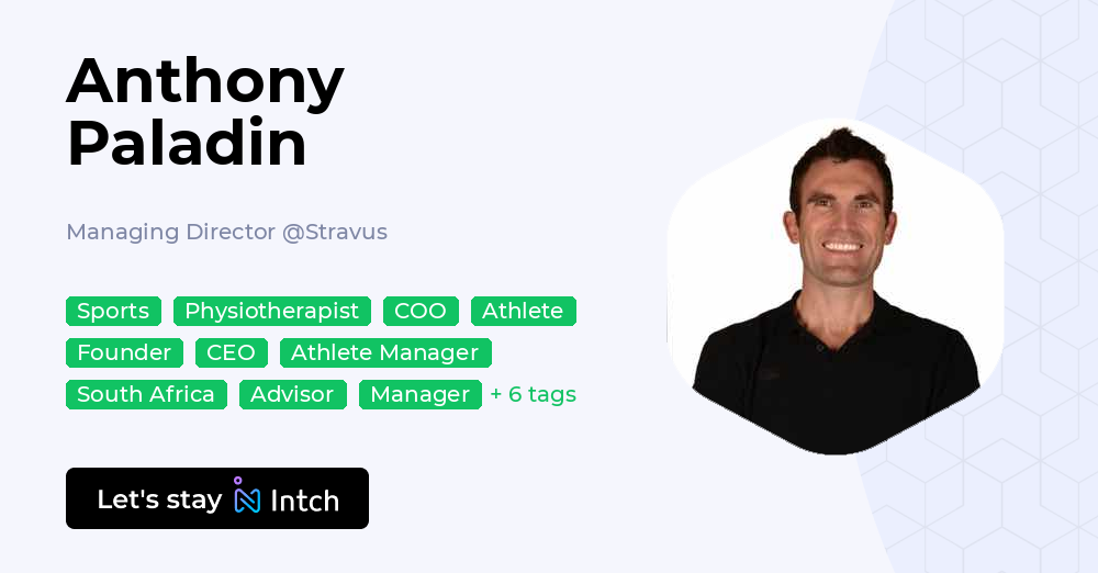 Anthony Paladin - Managing Director, Stravus | Intch