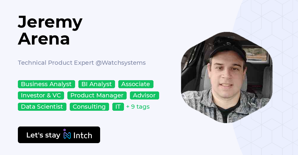 Jeremy Arena - Technical Product Expert, Watchsystems | Intch