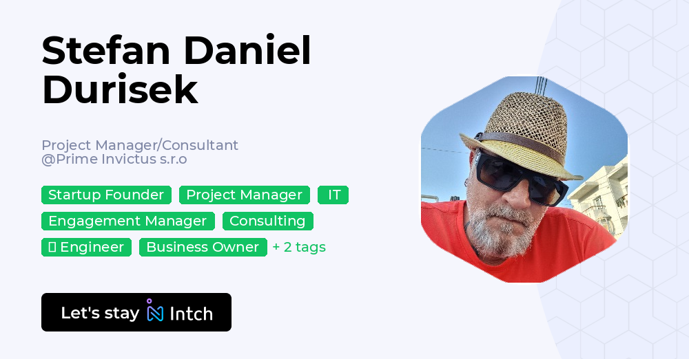 Stefan Daniel Durisek - Project Manager/Consultant, Prime Invictus s.r ...
