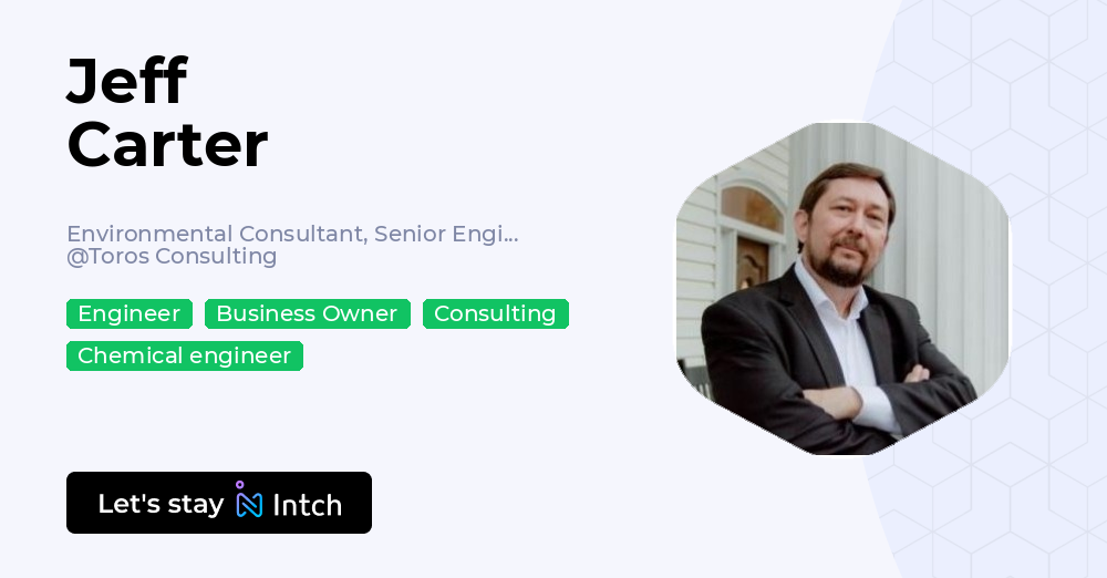 Jeff Carter - Environmental Consultant, Senior Engineer, Toros ...