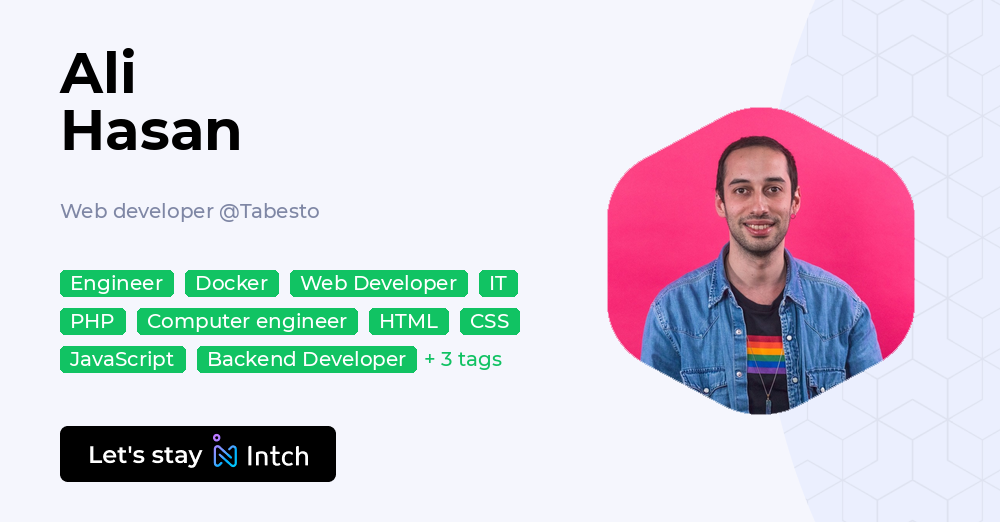 Ali Hasan - Web developer, Tabesto | Intch