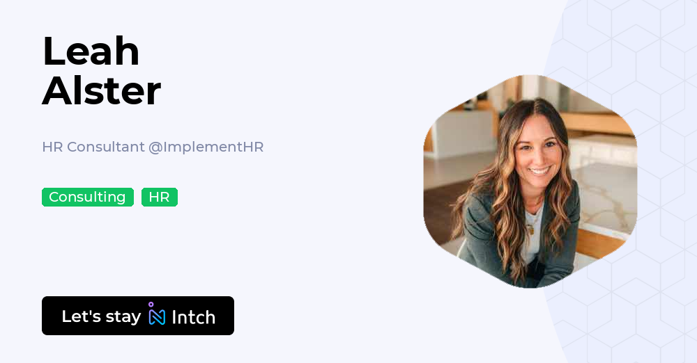 Leah Alster - HR Consultant, ImplementHR | Intch