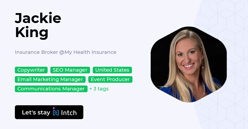 Jackie King - Insurance Broker, My Health Insurance | Intch
