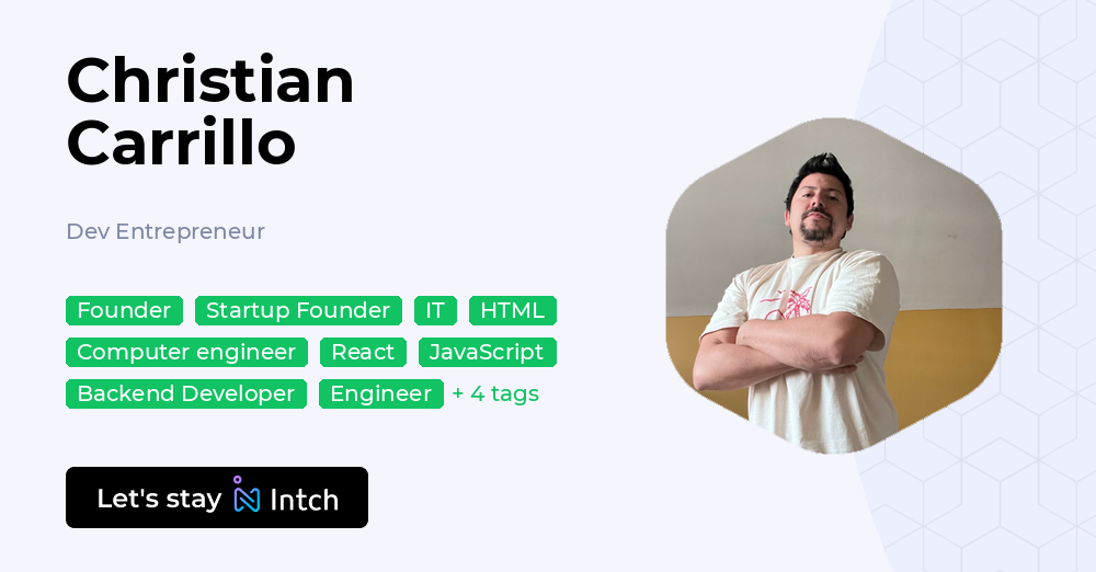 Christian Carrillo - Dev Entrepreneur, | Intch