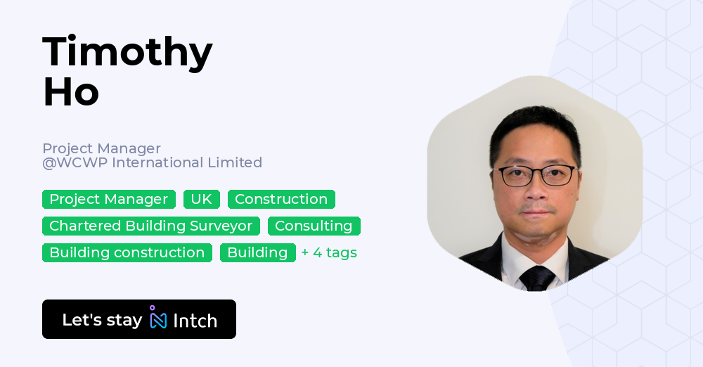 Timothy Ho - Project Manager, WCWP International Limited | Intch