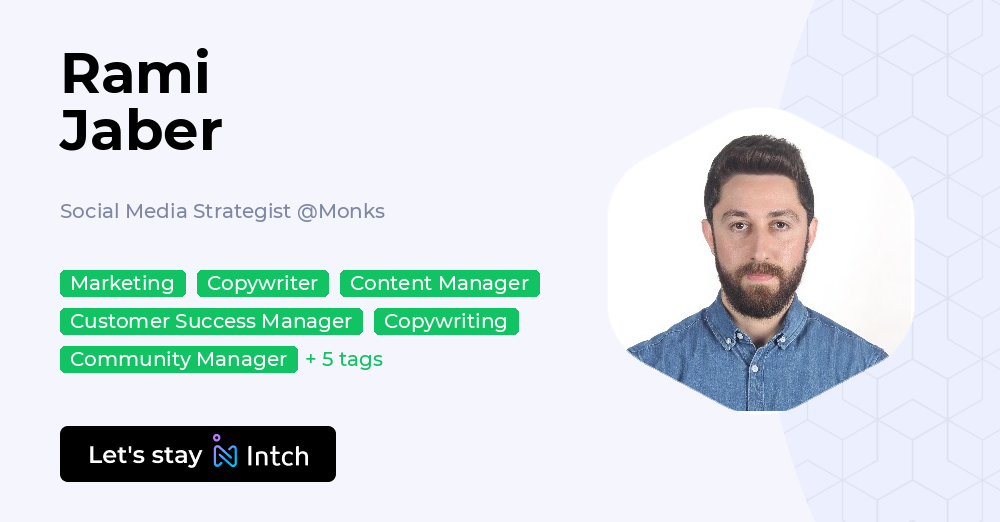 Rami Jaber - Social Media Strategist, Monks | Intch