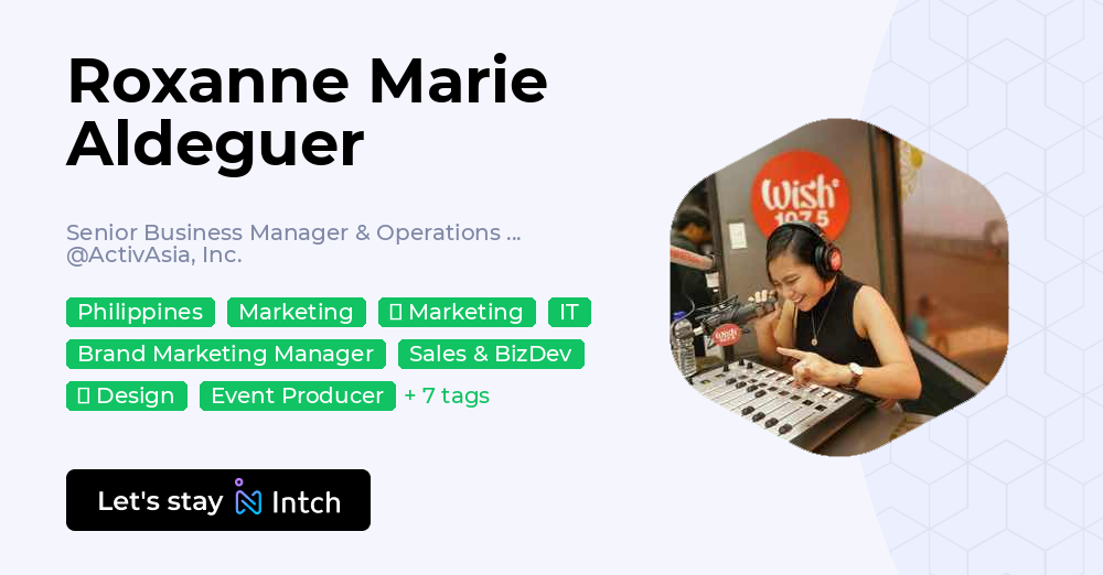 Roxanne Marie Aldeguer - Senior Business Manager & Operations Manager ...