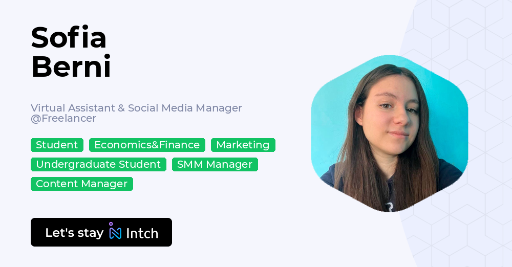 Sofia Berni - Virtual Assistant & Social Media Manager, Freelancer | Intch