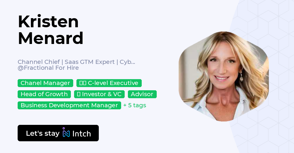 Kristen Menard - Channel Chief | Saas GTM Expert | Cybersecurity ...