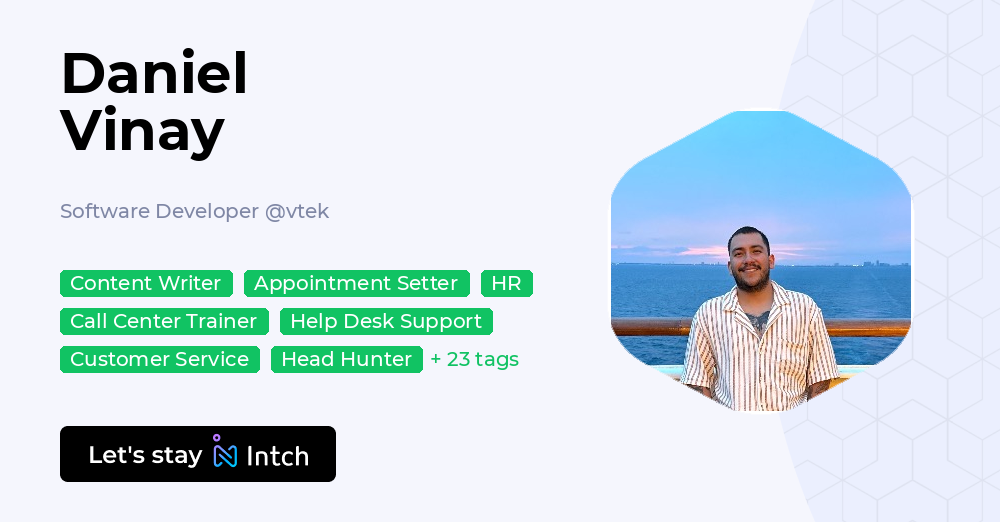 Daniel Vinay - Software Developer, vtek | Intch