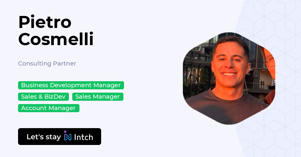 Pietro Cosmelli - Consulting Partner, | Intch