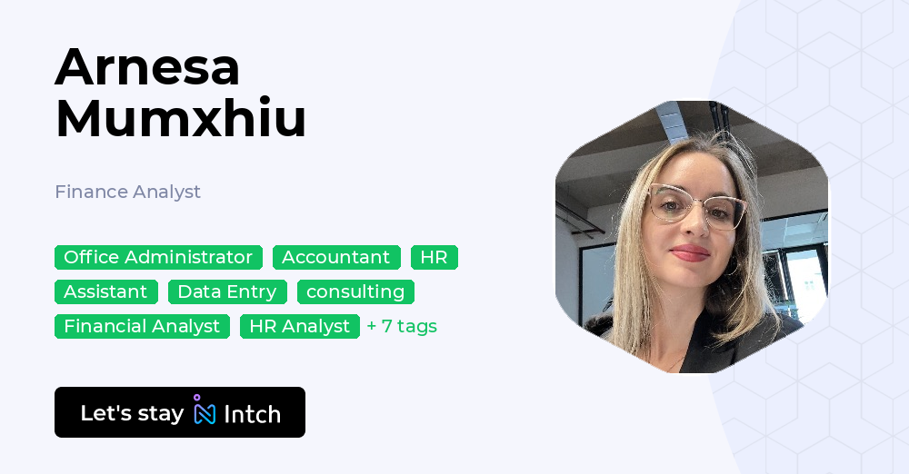 Arnesa Mumxhiu - Finance Analyst, | Intch