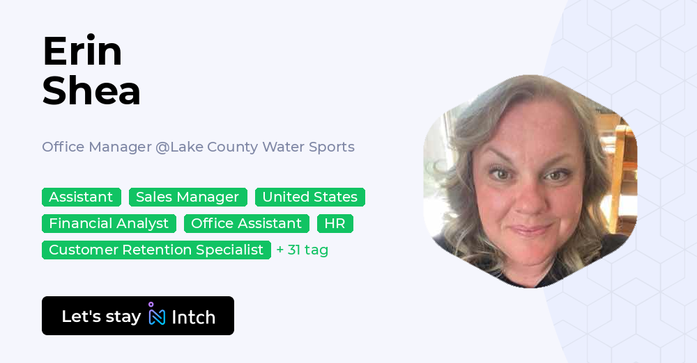 Erin Shea - Office Manager, Lake County Water Sports | Intch