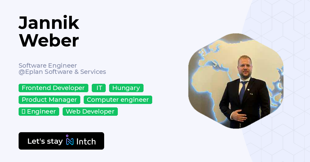 Jannik Weber - Software Engineer, Eplan Software & Services | Intch