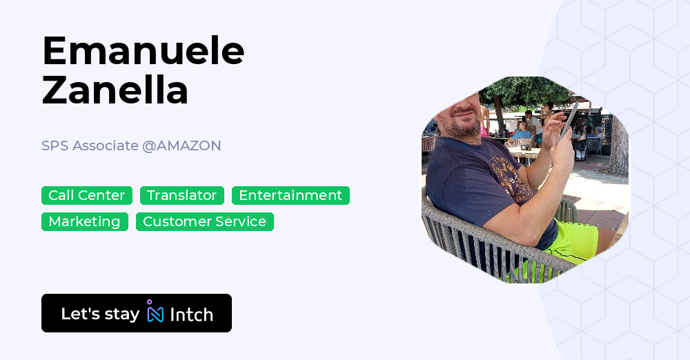 Emanuele Zanella - SPS Associate, AMAZON | Intch
