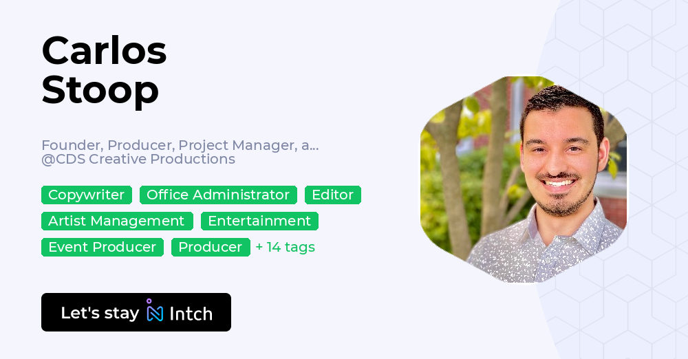 Carlos Stoop - Founder, Producer, Project Manager, and Administrator ...