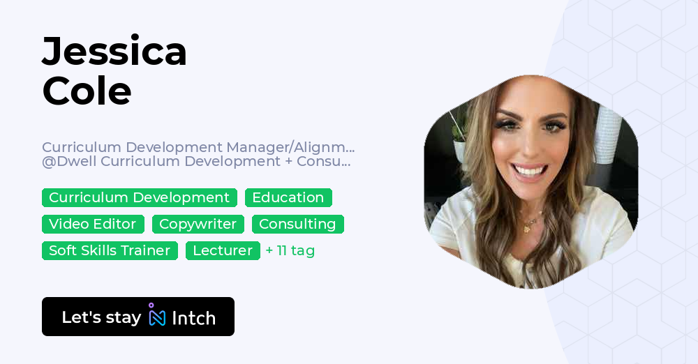 Jessica Cole - Curriculum Development Manager/Alignment Specialist ...