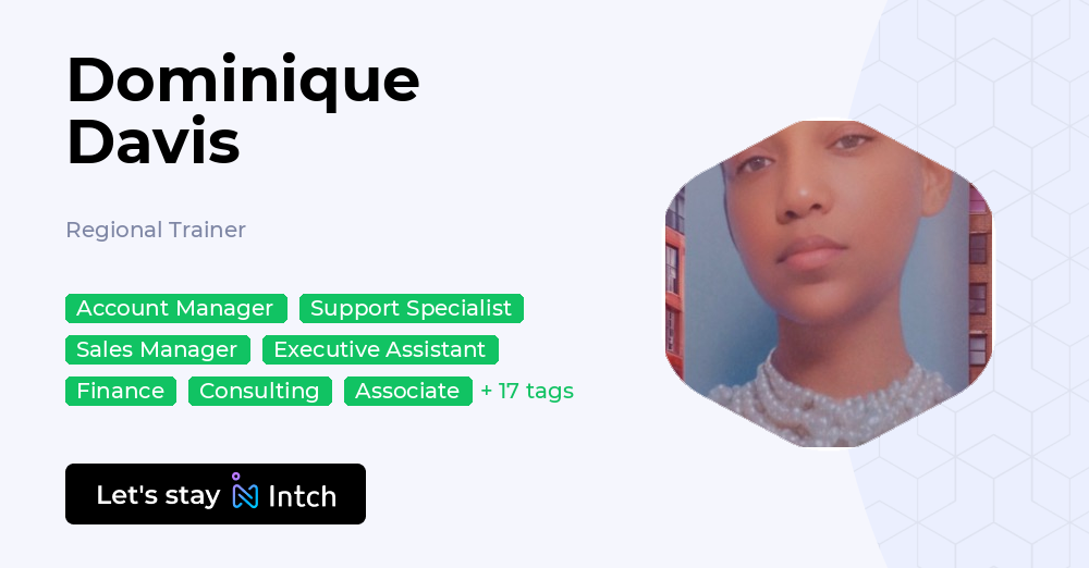 Dominique Davis - Regional Trainer, | Intch