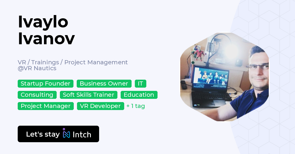 Ivaylo Ivanov - VR / Trainings / Project Management, VR Nautics | Intch