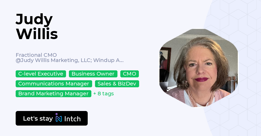 Judy Willis - Fractional CMO, Judy Willis Marketing, LLC; Windup Agency ...