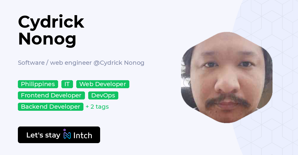 Cydrick Nonog - Software / web engineer, Cydrick Nonog | Intch